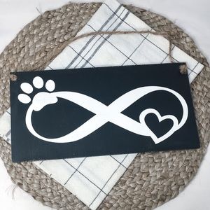 summers at stella’s | Accents | 23 Infinity Paw Print Wood Painted Sign ...